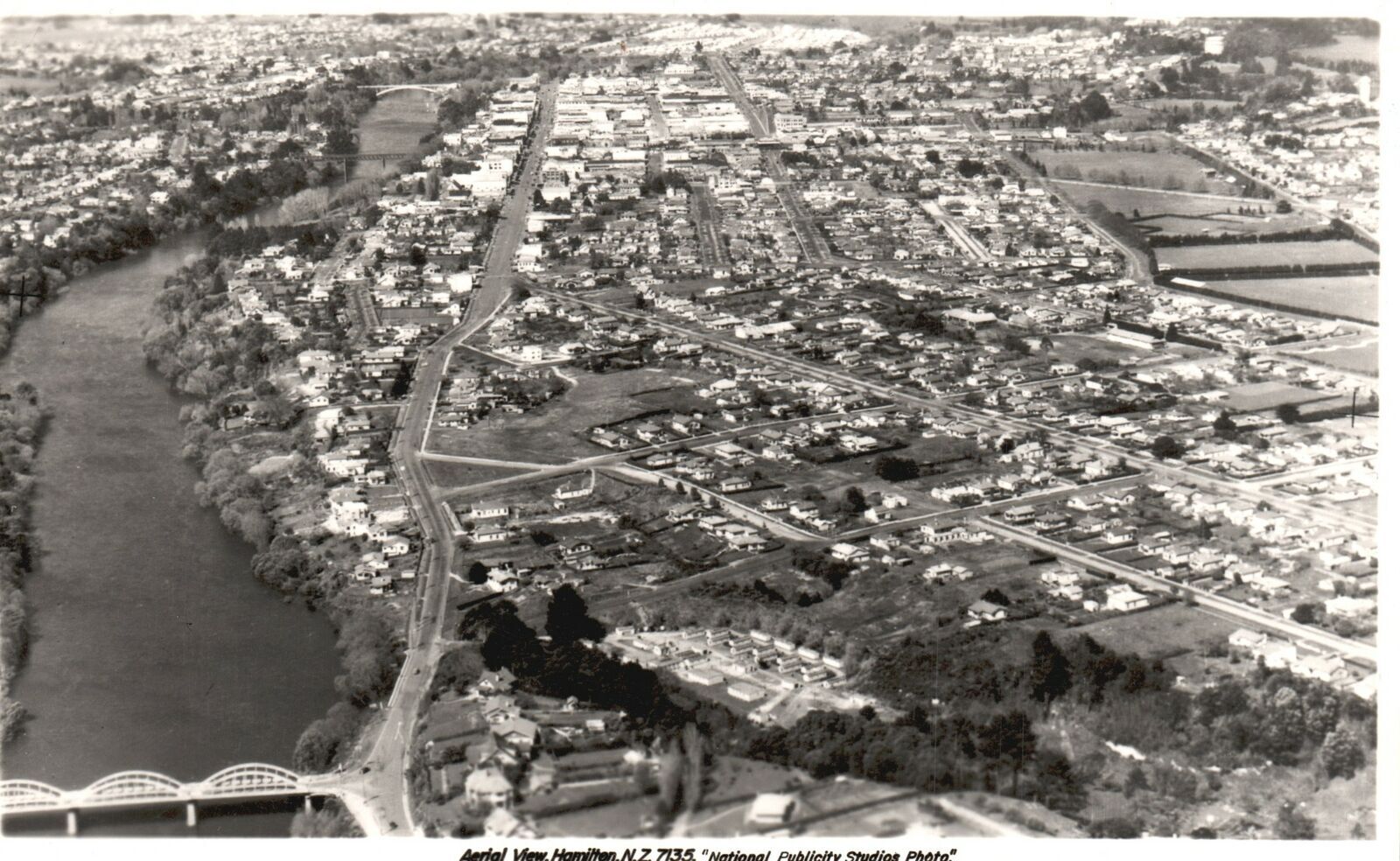 Vintage Postcard Aerial View Hamilton New Zealand NZ National Publicity ...