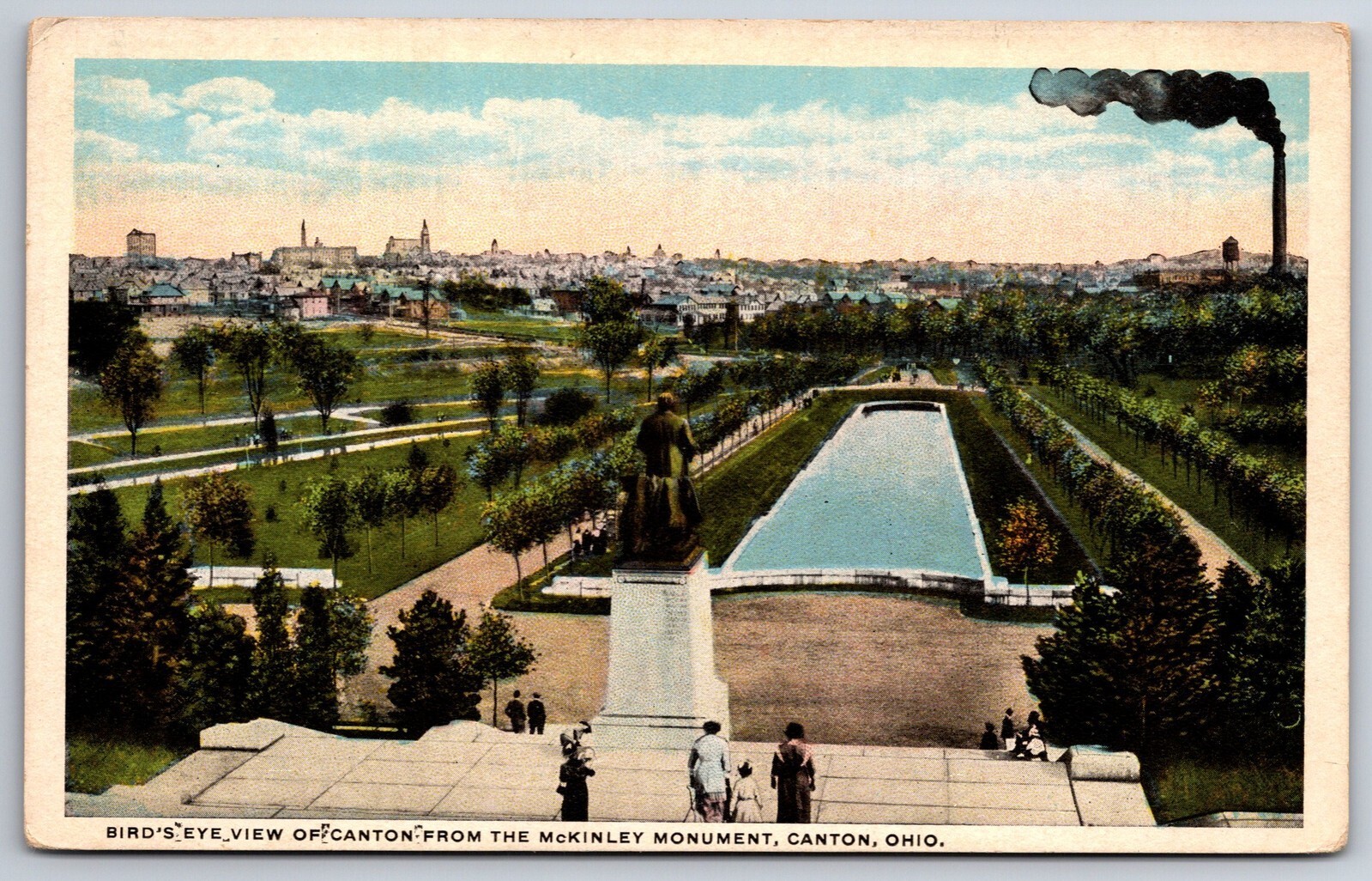 Canton Ohio~City Skyline Panorama from McKinley Monument~Reflecting ...