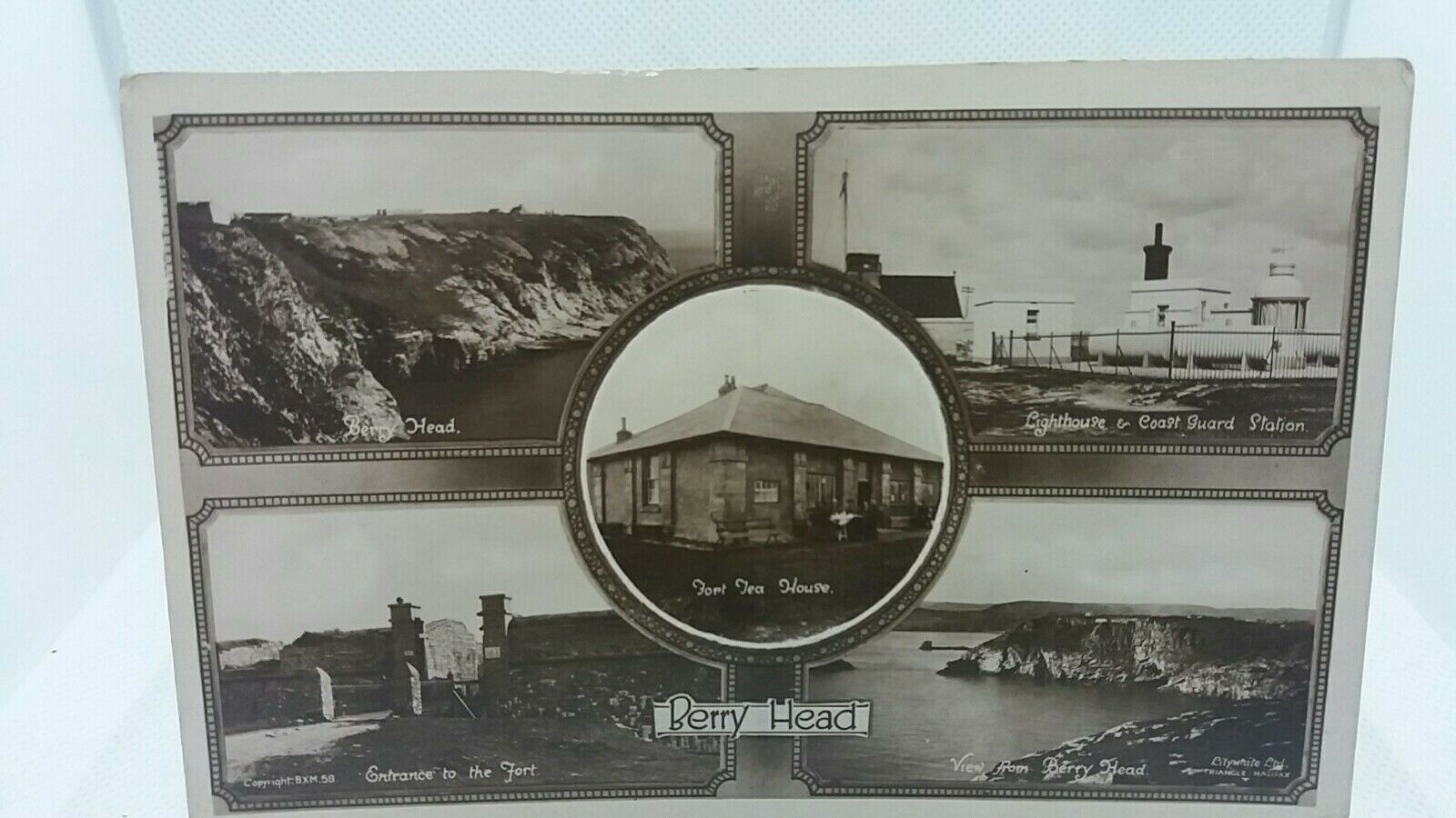 Vintage Postcard Berry Head Multiview Fort Tea House Lighthouse ...