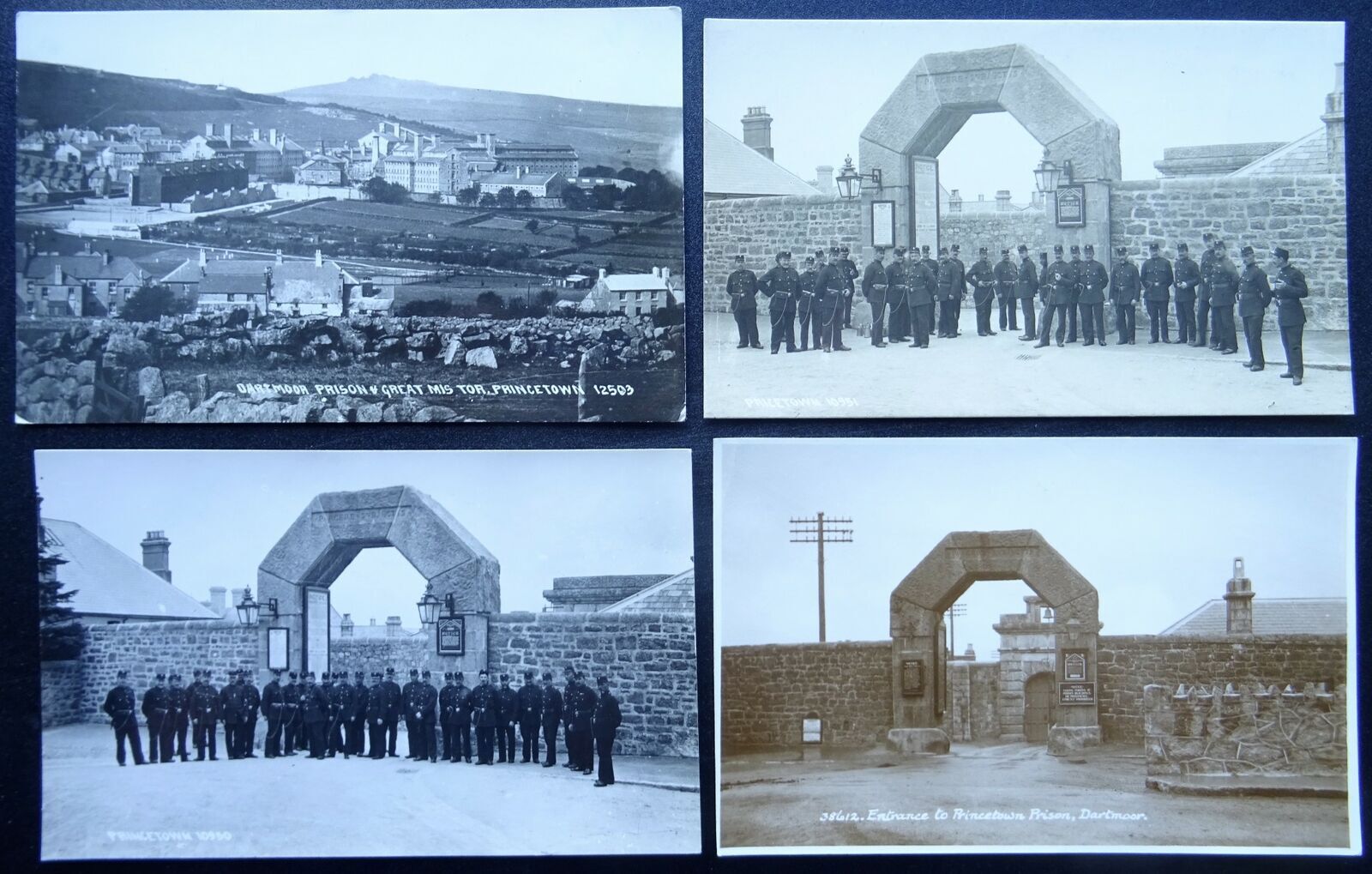 Devon Dartmoor PRINCETOWN PRISON Collection of 4 Old RP Postcard ...