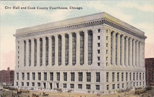 Illinois Chicago City Hall And Cook County Courthouse 1914 | United ...