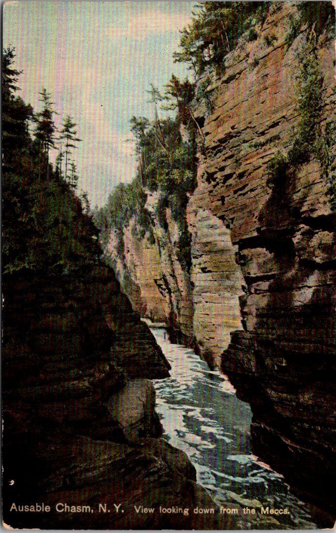 New York Ausable Chasm View Looking Down The Mecca | United States ...