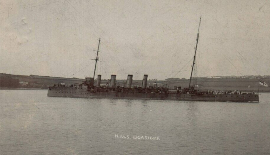 RPPC Photo British Royal Navy WWI HMS Boadicea Battleship | Other ...