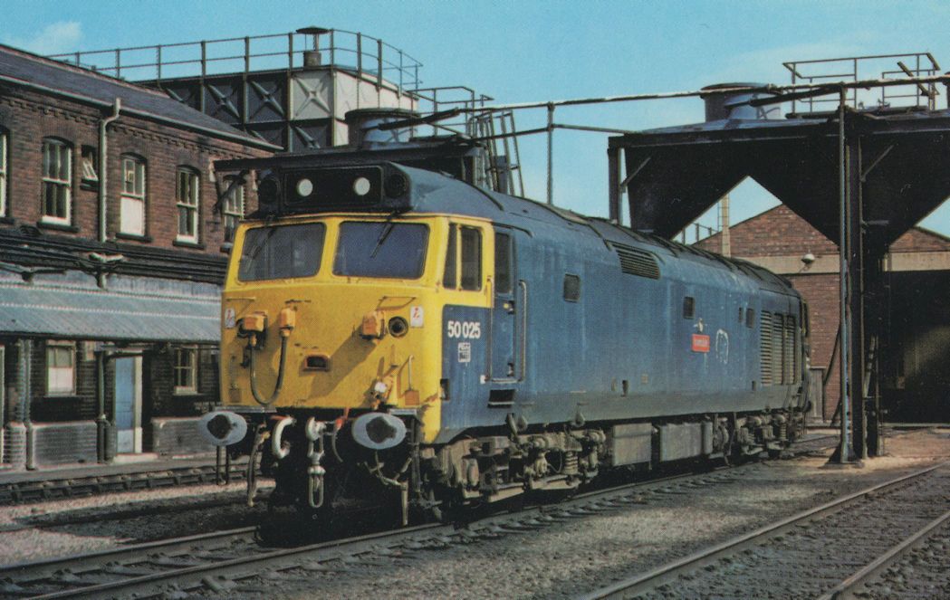 Fifty Class 50025 Train Invincible at Doncaster Road Postcard | Topics ...