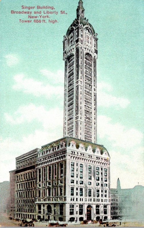 New York City The Singer Building | United States - New York - New York ...