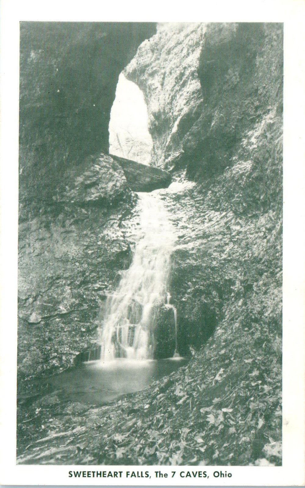 1940s Sweetheart Falls The 7 Caves U.S. 50 Bainbridge OH Postcard ...