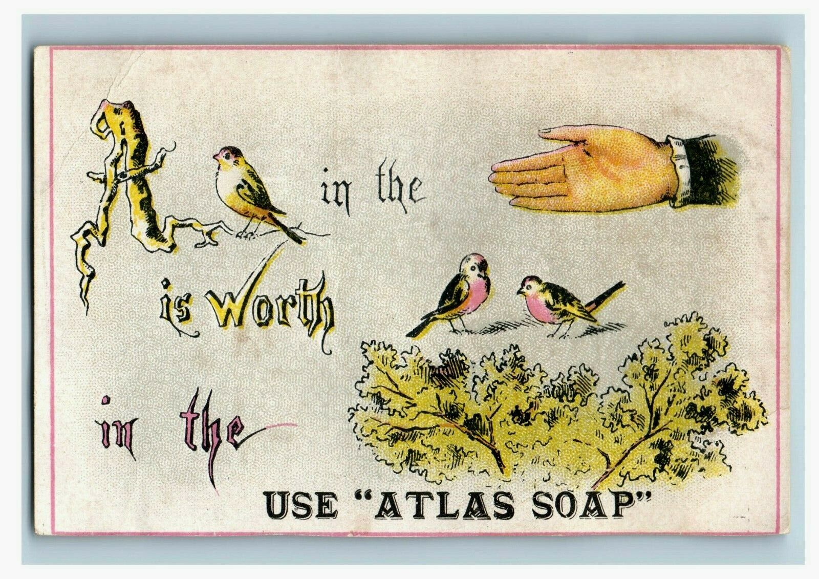 1870s-80s Atlas Soap Rebus Puzzle Cards R.C. Burroughs Lot Of 2 P207 ...