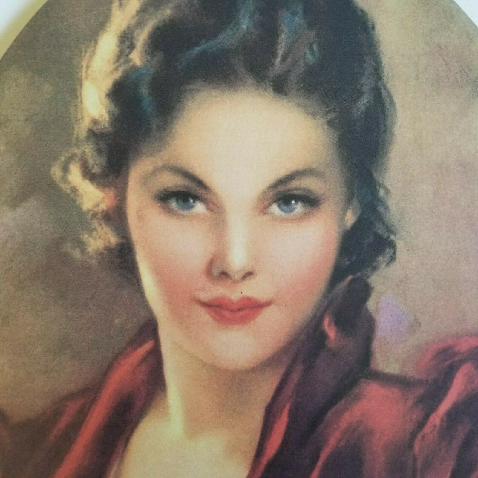 Victorian Lady with Seductive Eyes Large Vintage Victorian Style 1920's ...