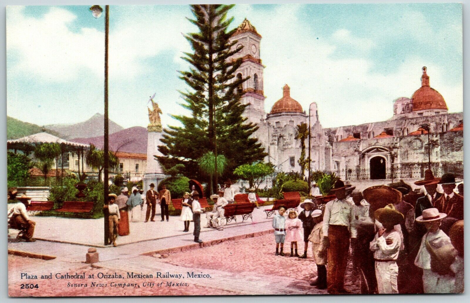 Plaza and Cathedral at Orizaba, Mexican Railway, Mexico - Postcard ...