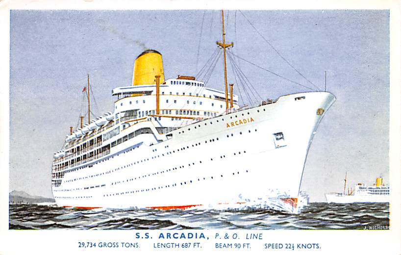 S.S. Arcadia S.S. Arcadia , P & O Steamship Company View image | Topics ...