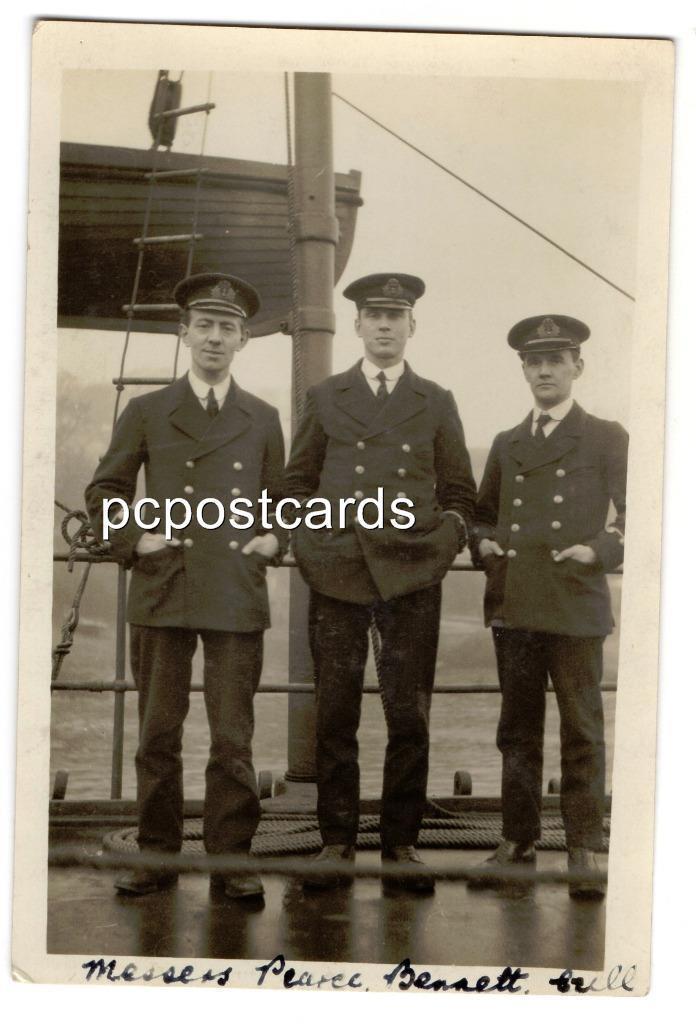 Two Postcards of Royal Navy Seaman HMS Defiance 1915 Pearce - Bennett ...