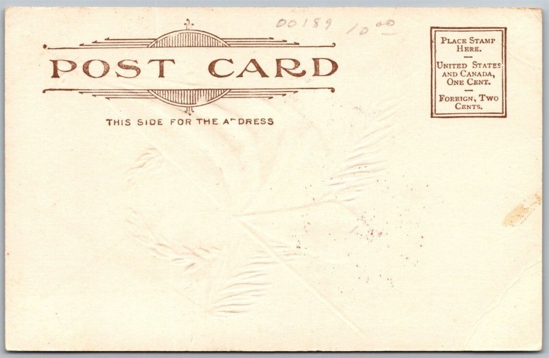 Vtg Patriotic In Memoriam Artist Signed Green Soldier & Flag 1900s Old ...