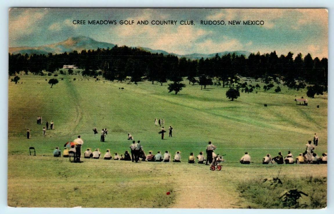 RUIDOSO, New Mexico NM ~ CREE MEADOWS GOLF & Country Club c1940s Linen ...