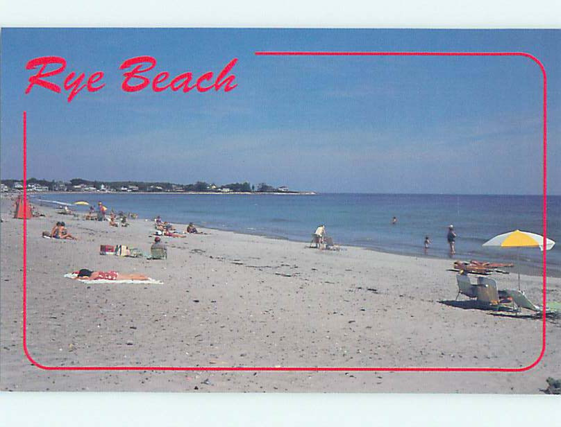 Unused 1980's SCENE AT BEACH Rye Beach New Hampshire NH M6522@ | United ...