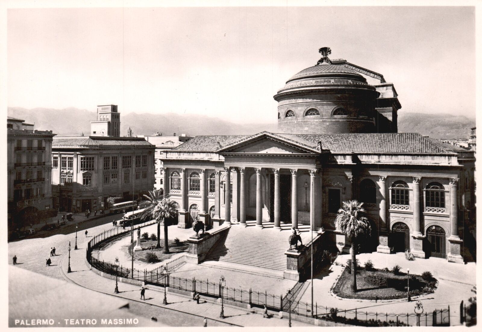 Vintage Postcard Real Photo Palermo Teatro Massimo Vittorio Emanuele ...