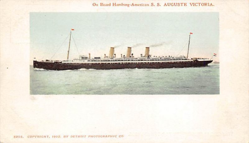 SS Auguste Victoria Private Mailing Card (1898-1901) Hamburg-American ...