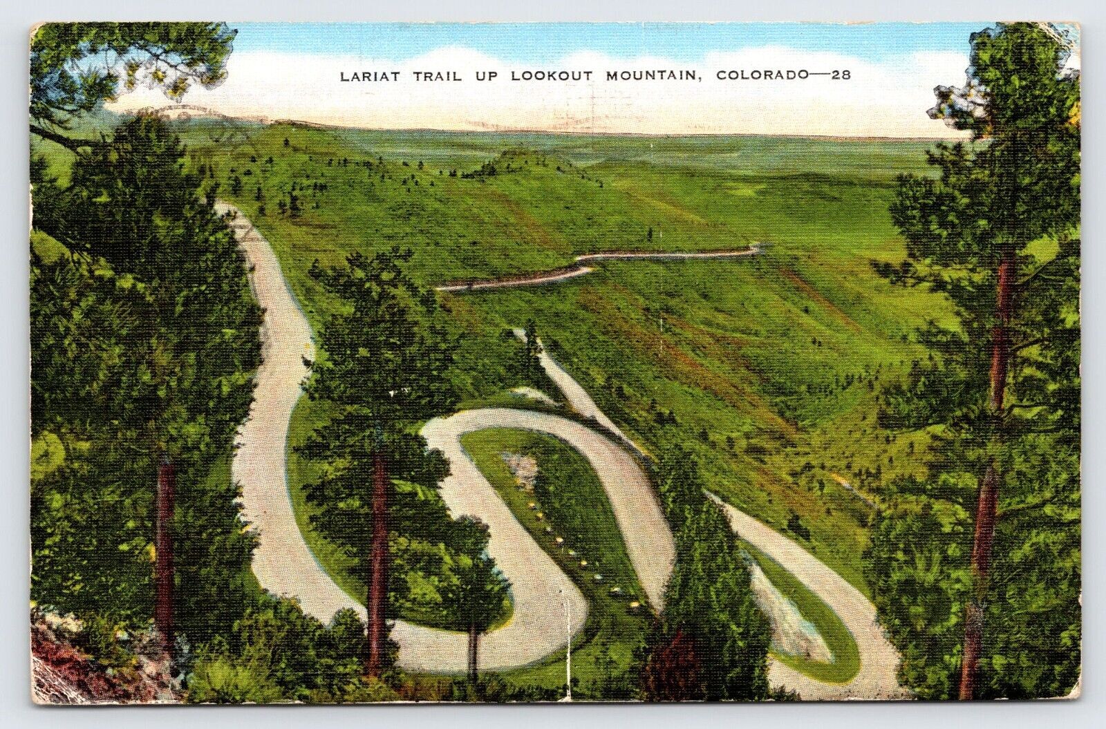 Lariat Trail Up Lookout Mountain Colorado Postcard c1949 P2 | United ...