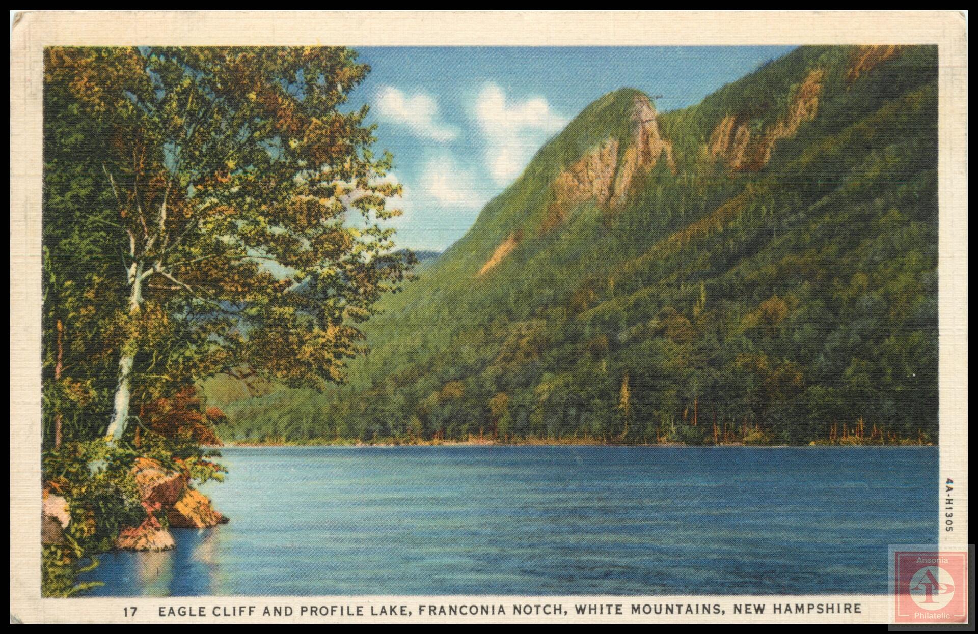 Eagle Cliff and Profile Lake, Franconia Notch, White Mountains, N.H ...