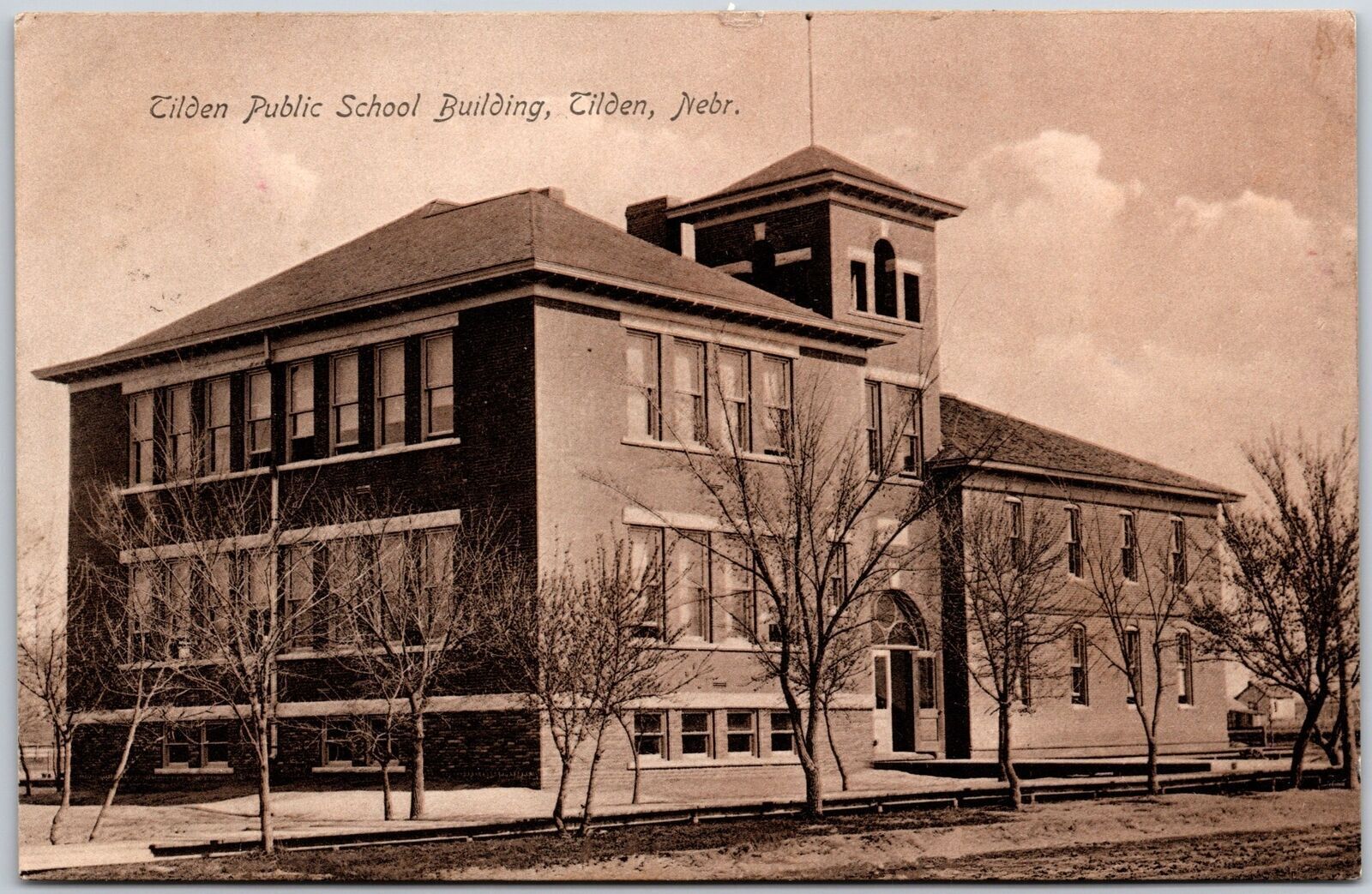 1910's Tilden Public School Building Tilden Nebraska NB Campus Posted ...