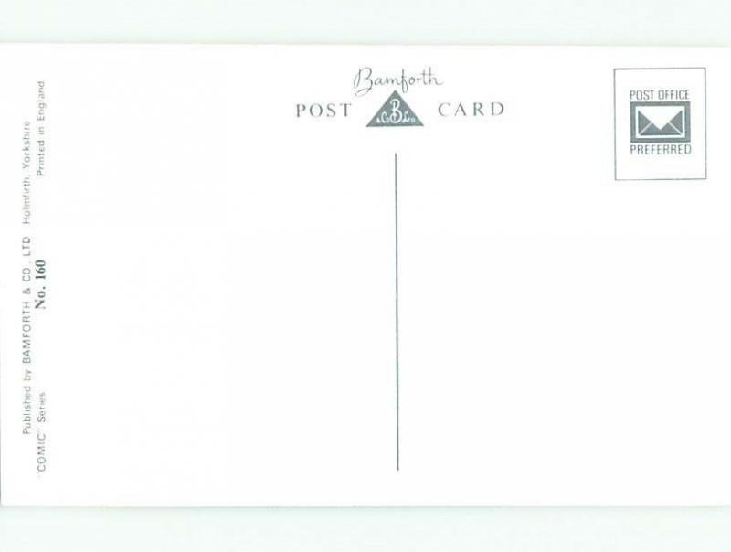 Unused Bamforth comic GOOSE BIRD ATTACKS MAN THROUGH HOLE IN FENCE ...