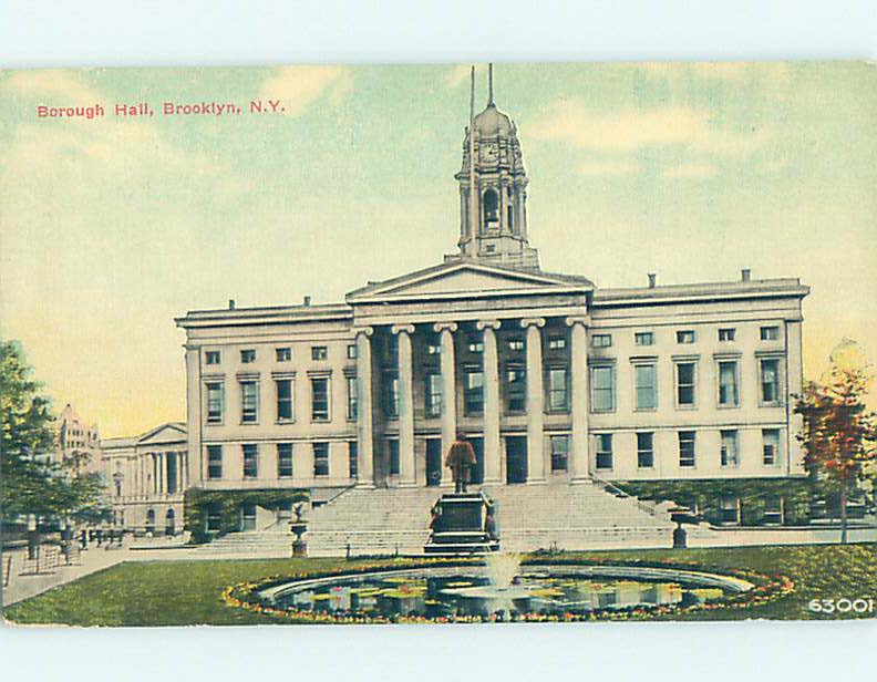 Divided-back BOROUGH HALL BUILDING Brooklyn - New York City New York NY ...