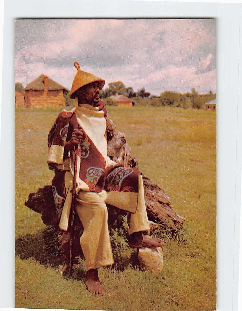 Postcard Masufra Basuto Ex-Warrior Fought in Italy Malta N. Africa ...
