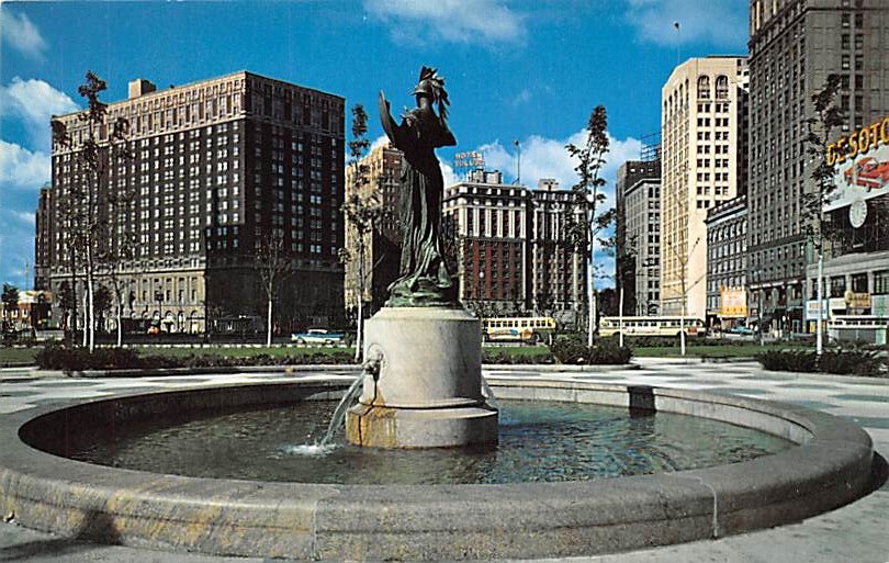 Grand Circus Park The Statler Hotel - Detroit, Michigan MI | United ...