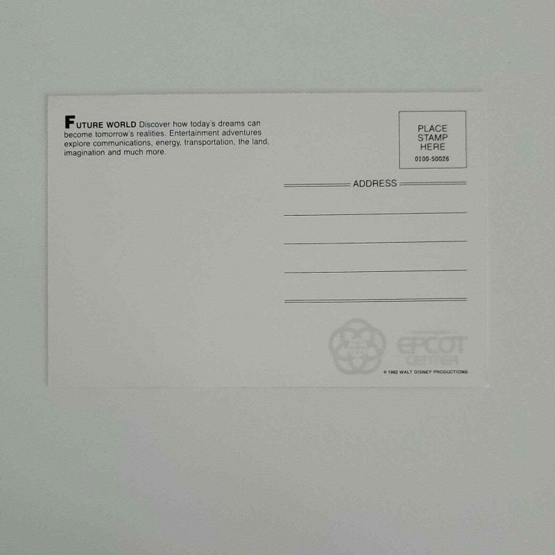 Epcot Center Future World Walt Disney Orlando Florida Postcard Aerial ...