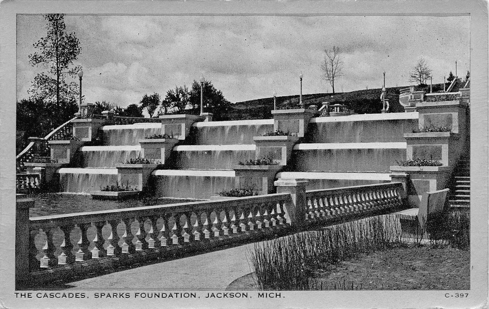 Jackson MI~Silver Border: Sparks Foundation: The Cascades 1940s ...