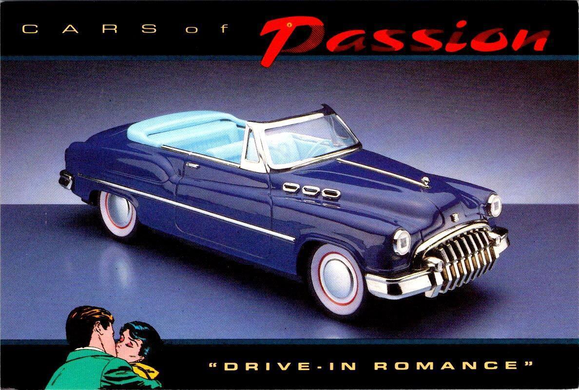 Repro CARS OF PASSION 50's Buick Convertible DRIVE-IN ROMANCE 1986 4X6 ...