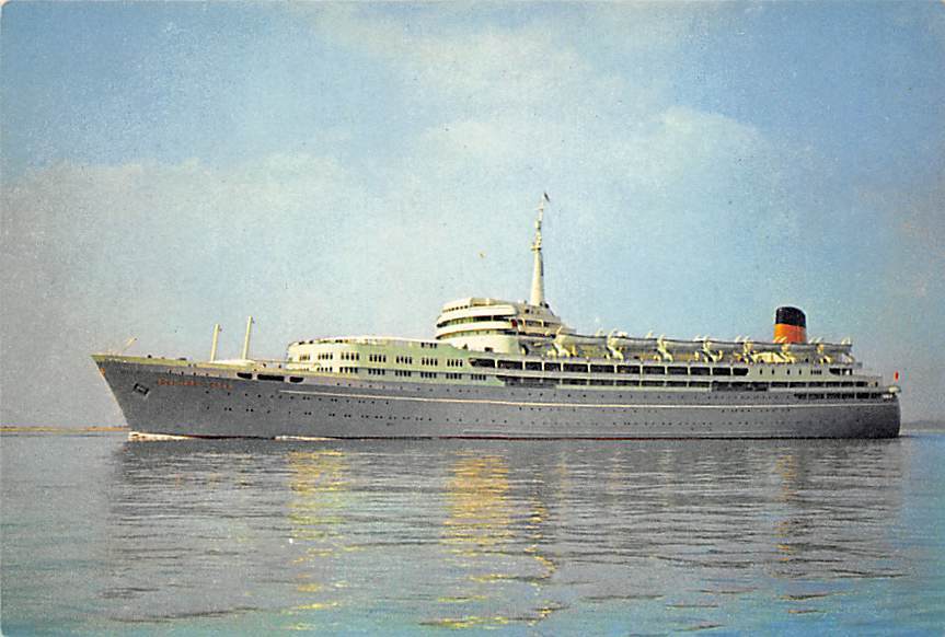 SS Southern Cross Shaw Savill Line Writing on back, missing stamp ...