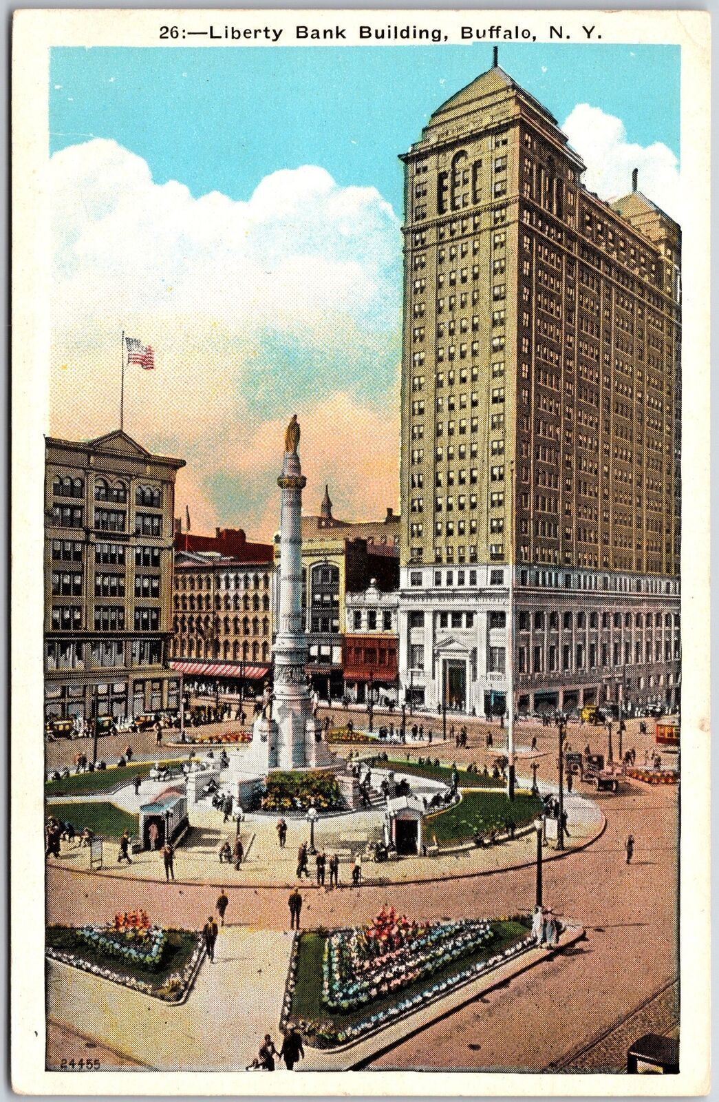 Liberty Bank Building Buffalo New York NY Monument Grounds Landscape ...