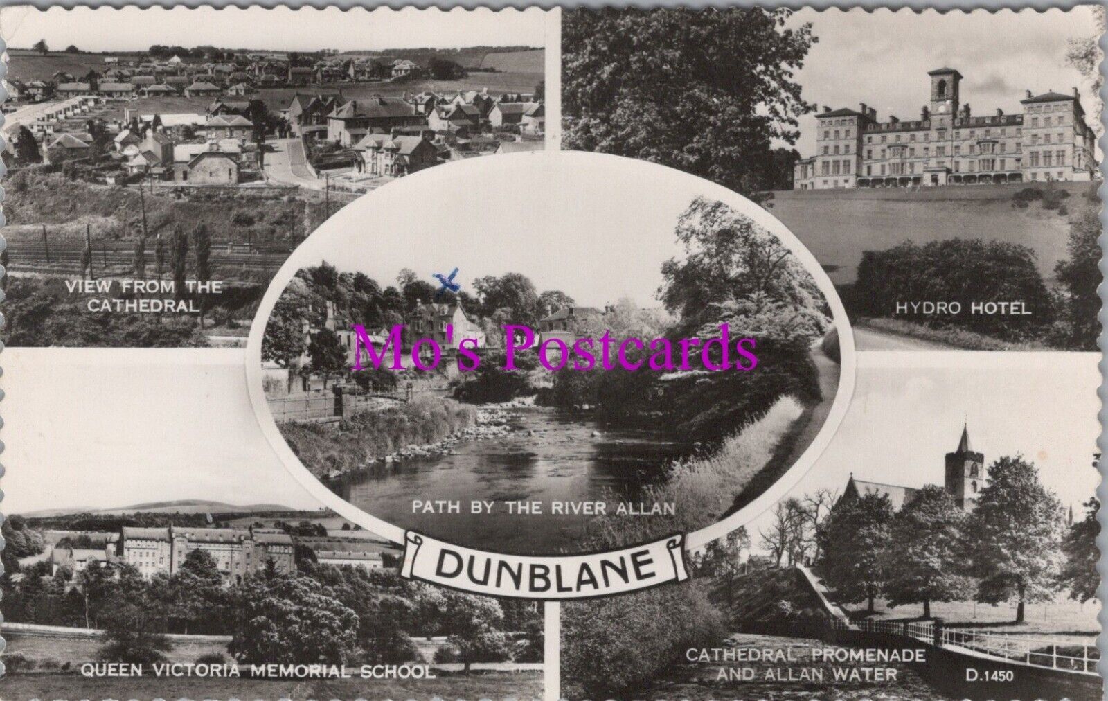 Scotland Postcard - Dunblane Hydro Hotel, Queen Victoria Memorial ...