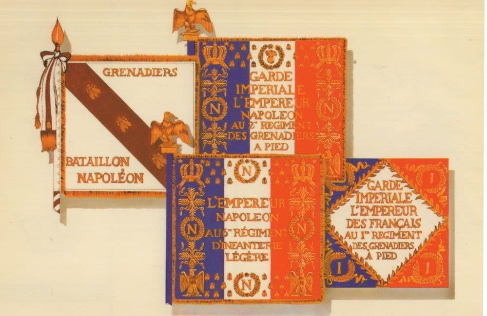 Napoleon Infantry Regiments Battle Flags Military Postcard | Topics ...