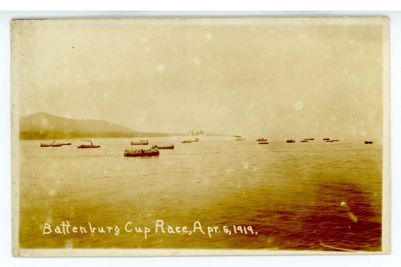 US Navy. Battenburg Cup Race, Apr 6, 1919. USS Arizona Crew Won RPPC ...