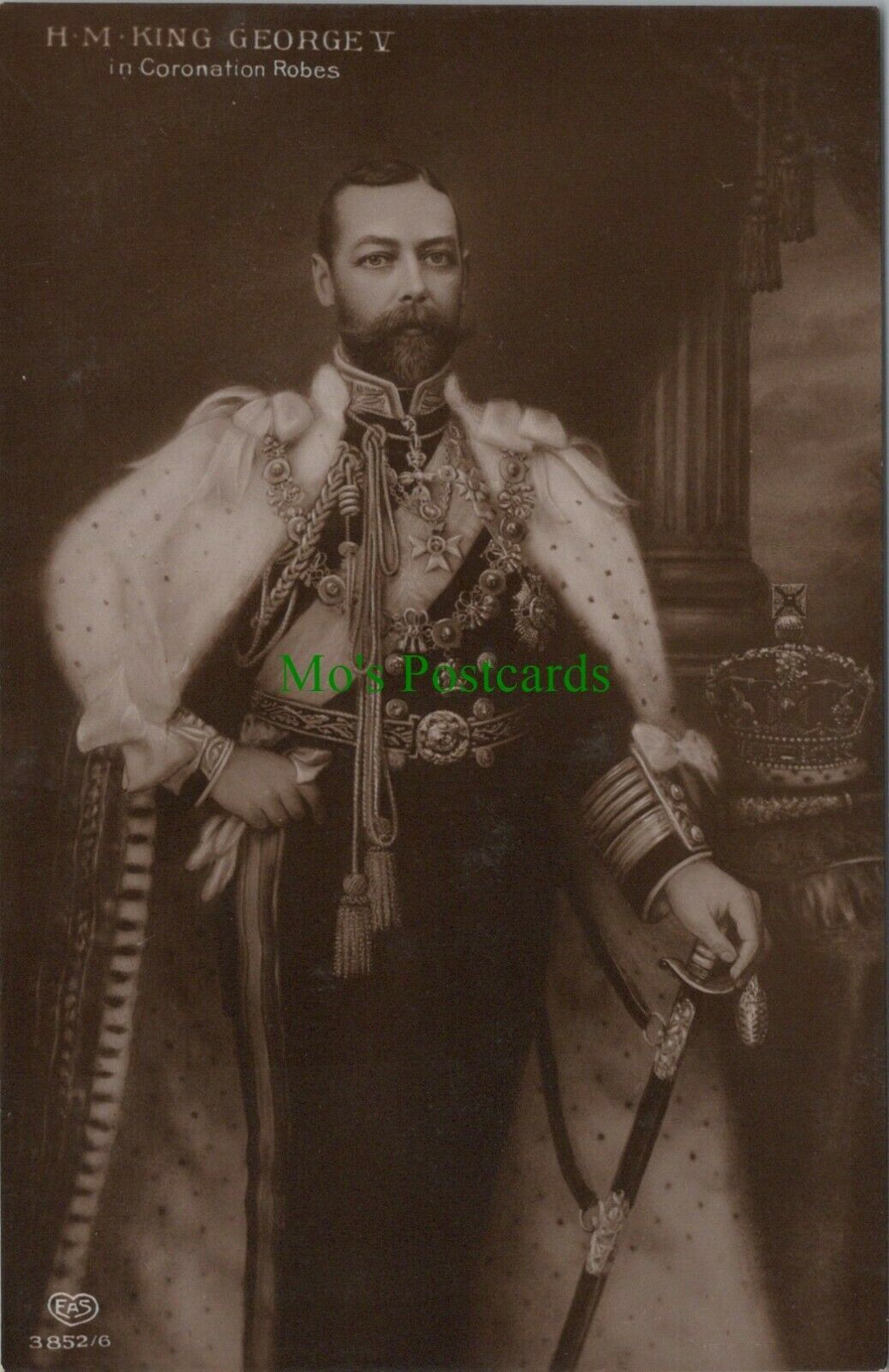 Royalty Postcard - H.M.King George V in Coronation Robes RS27095 ...