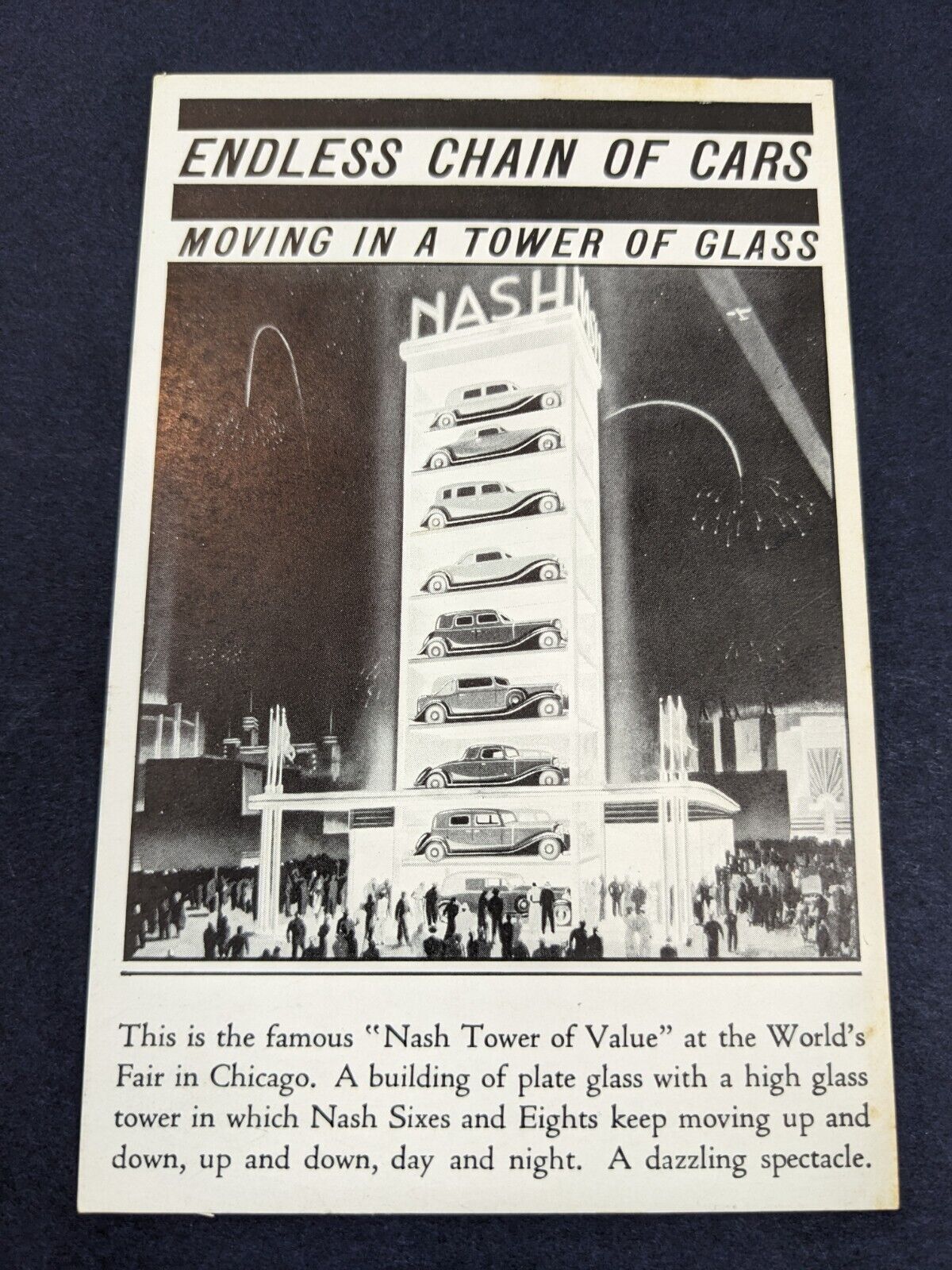 Vintage Postcard Car Dealership Nash World's Fair Chicago Unposted ...