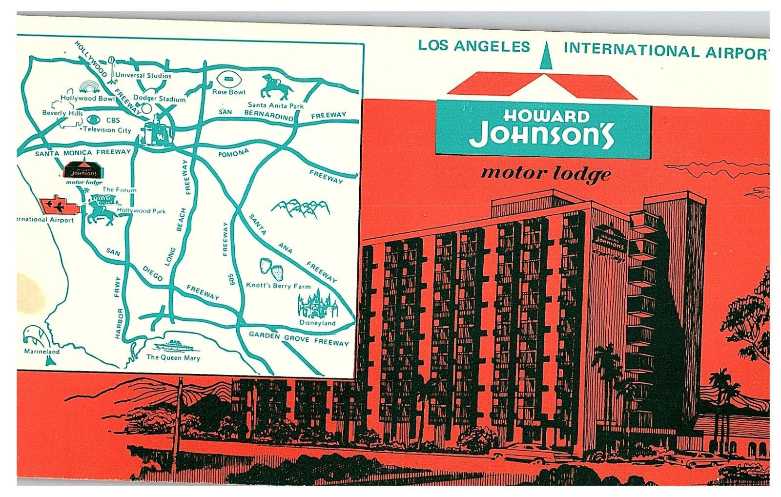 Howard Johnsons Motor Lodge Los Angeles Airport Airport Postcard ...
