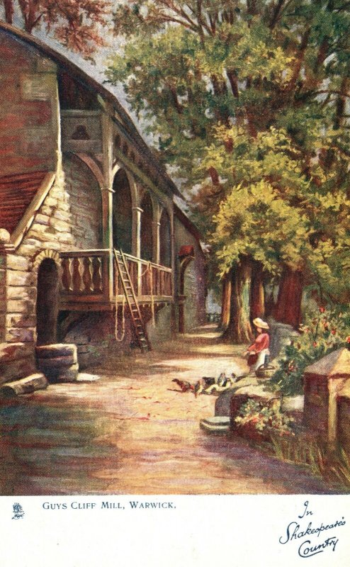 Vintage Postcard Guys Cliff Mill Shakespeare's Country Warwick Oilette ...