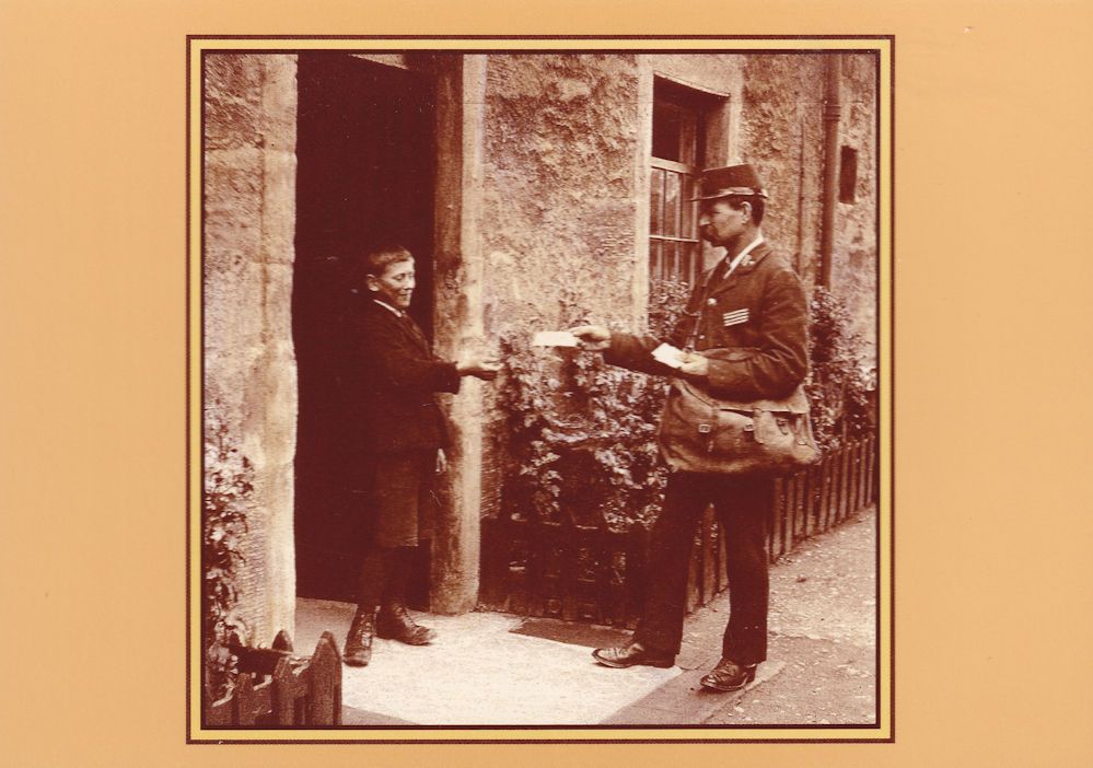 Victorian Edwardian Summer Village Postman Uniform Postcard | Topics ...