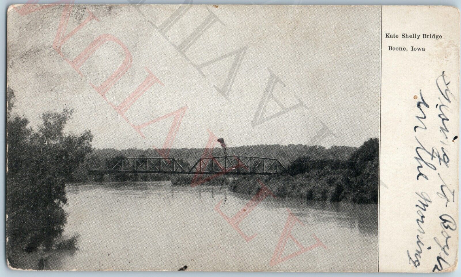 1898 Boone, IA Early Kate Shelly High Bridge Truss Railway Heroine ...
