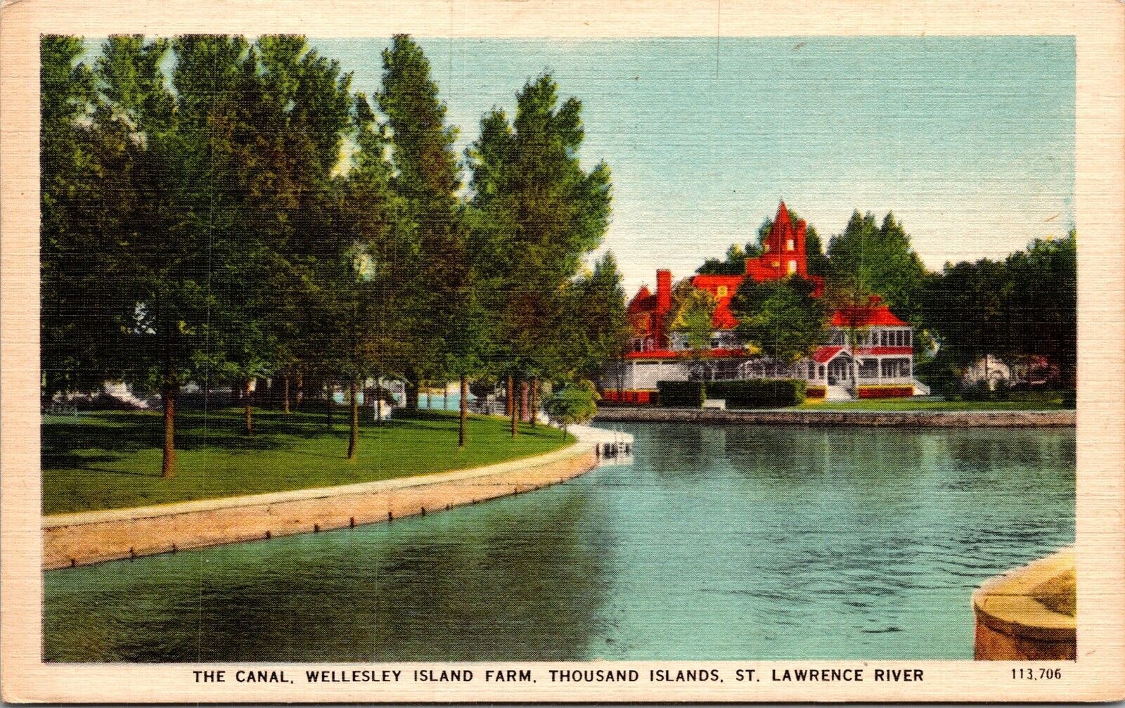 Canal Wellesley Island Farm Thousand Islands St Lawrence River Linen ...