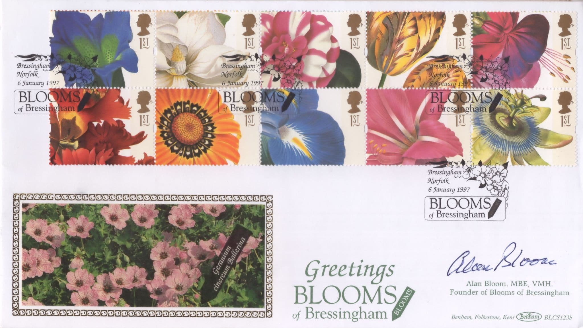 Alan Bloom Founder Of Blooms Of Bressingham Hand Signed FDC | Topics ...