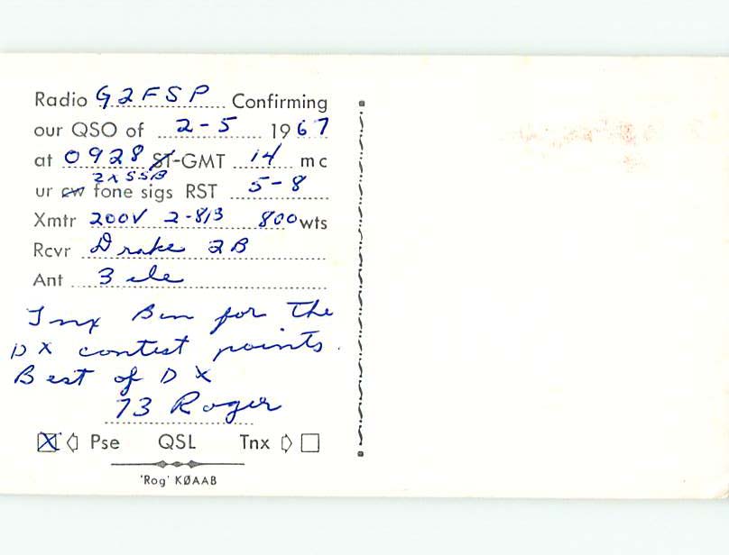 1967 Vintage Qsl Ham Radio Card Chicago Illinois IL t1682 | United ...