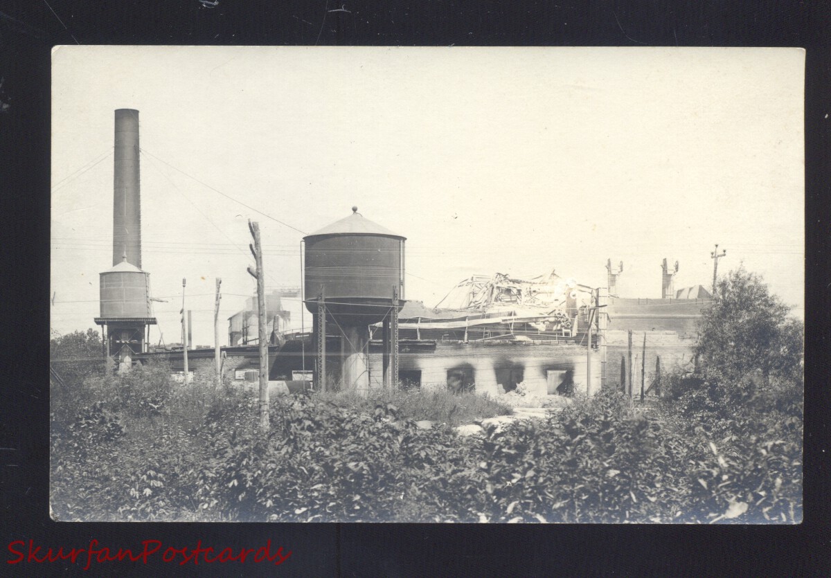 Rppc Athens Indiana Factory Water Tower Tornado Damage Real Photo ...