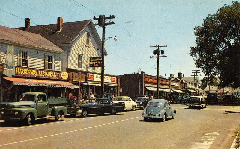 Orleans MA Cape Cod Business Section Storefronts 1950's Cars VW ...