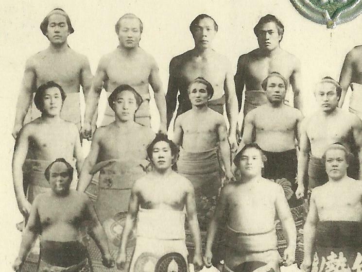 JAPAN c1910 SUMO WRESTLING CHAMPIONS Sumo Wrestler Wrestlers POSTMARKED ...
