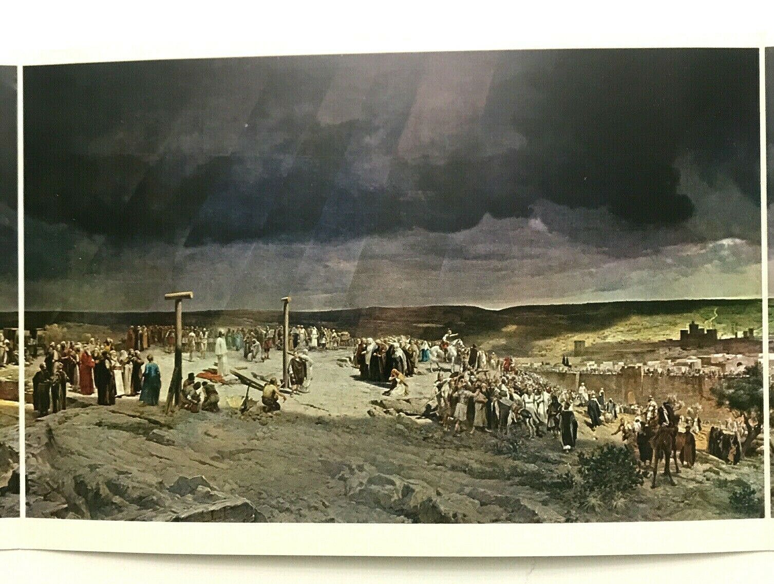 3 Panel Giant Postcard Glendale CA Forest Lawn The Crucifixion Jan ...