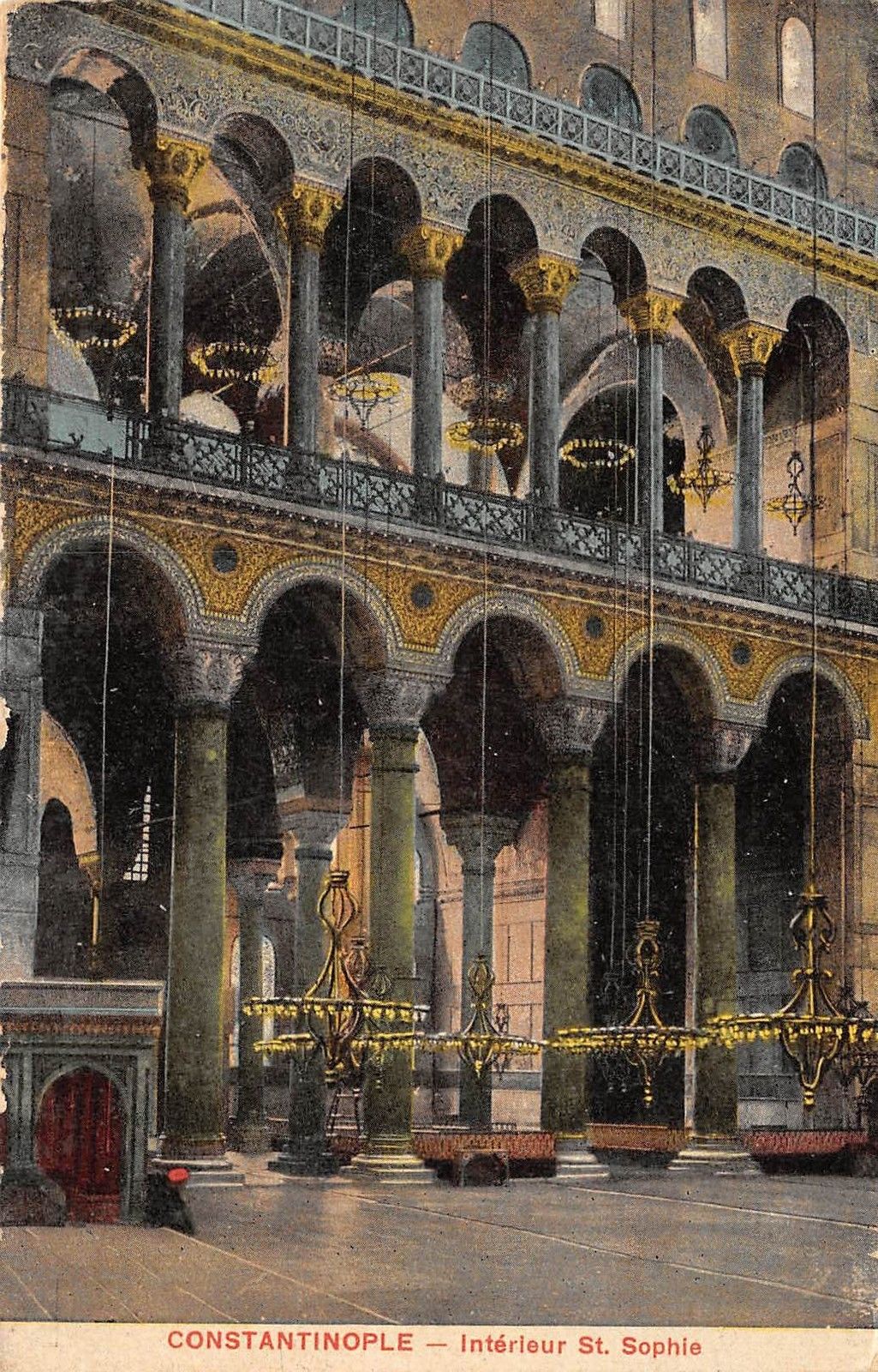 B2536 Turkey Istanbul Constantinopole Interieur St Sophie front/back ...