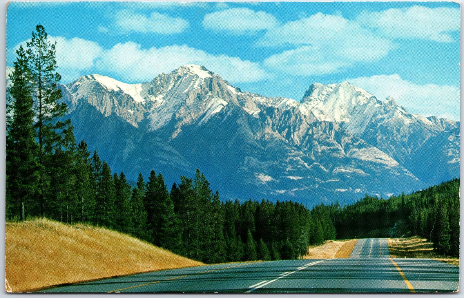 Vintage Postcard on the Trans-Canada Highway Between Calgary & Banff ...